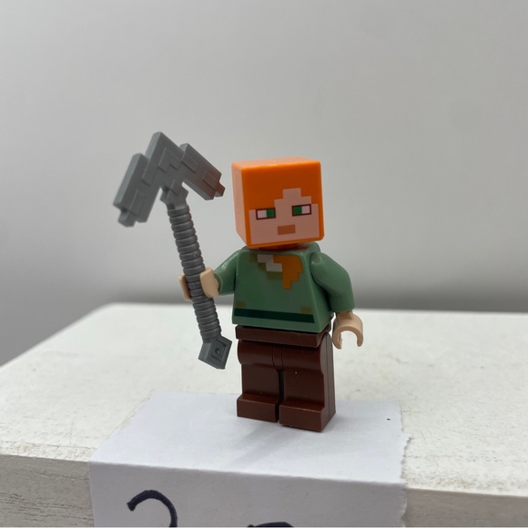 Lego | Toys | Lego Minecraft Minifigure Alex Minifig With Gray Pick Ax ...